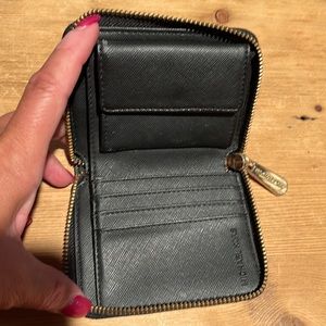 Michael Kors | Bags | Michael Kors Mk Patent Compact Wallet Zipper ...
